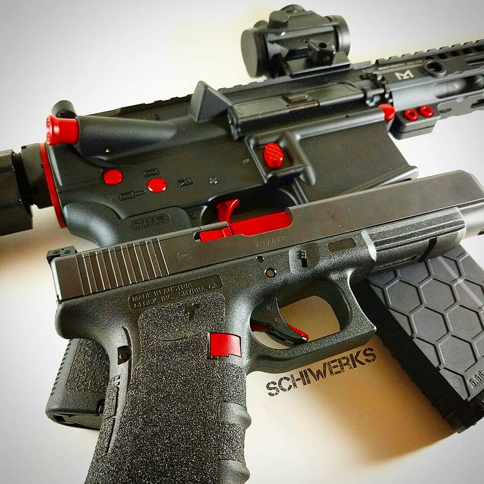AR Glock red accents - Schiwerks