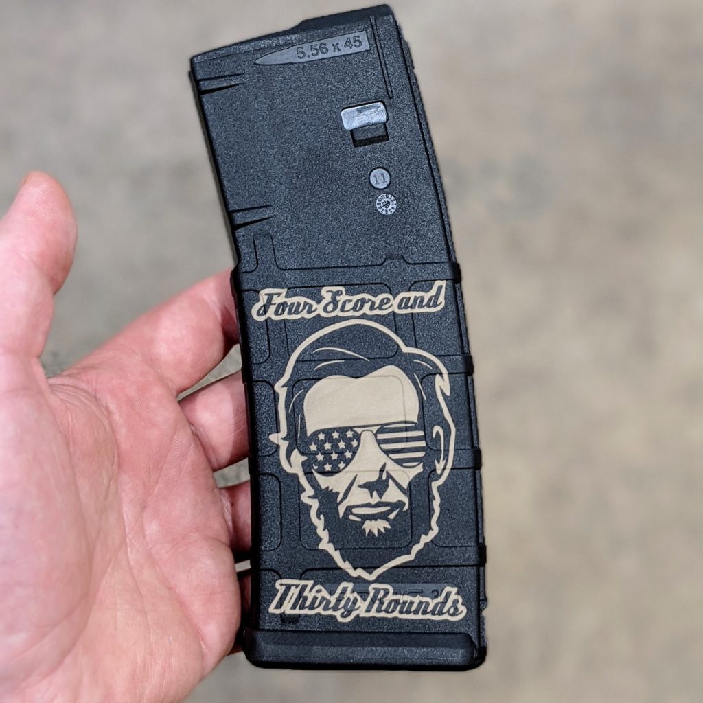 Abe Lincoln Lasered Magazine | Magpul Pmag | One of a kind design